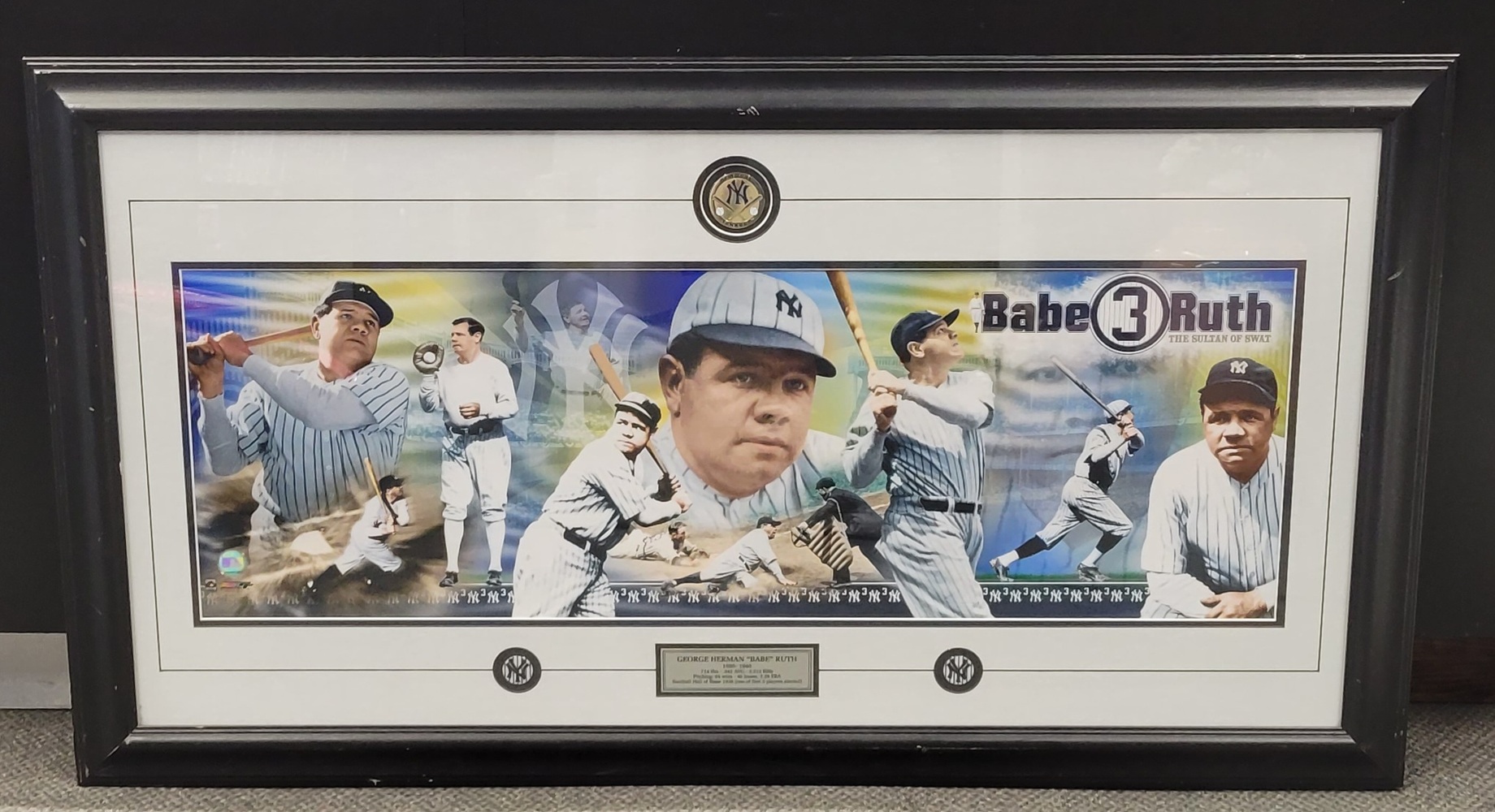 Babe Ruth The Sultan of Swat #3 New York Yankees 44"x24" | Avenue Shop ...