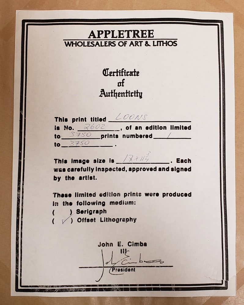 Loons Lissa Calvert Print | Avenue Shop Swap & Sell